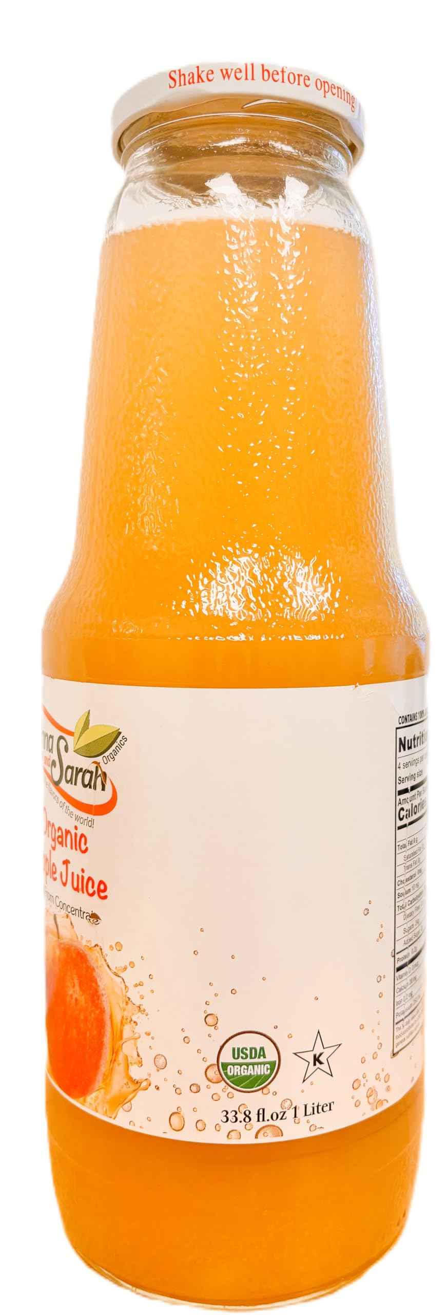 USDA Certified Organic Apple Juice - No Sugar Added | Anna and Sarah