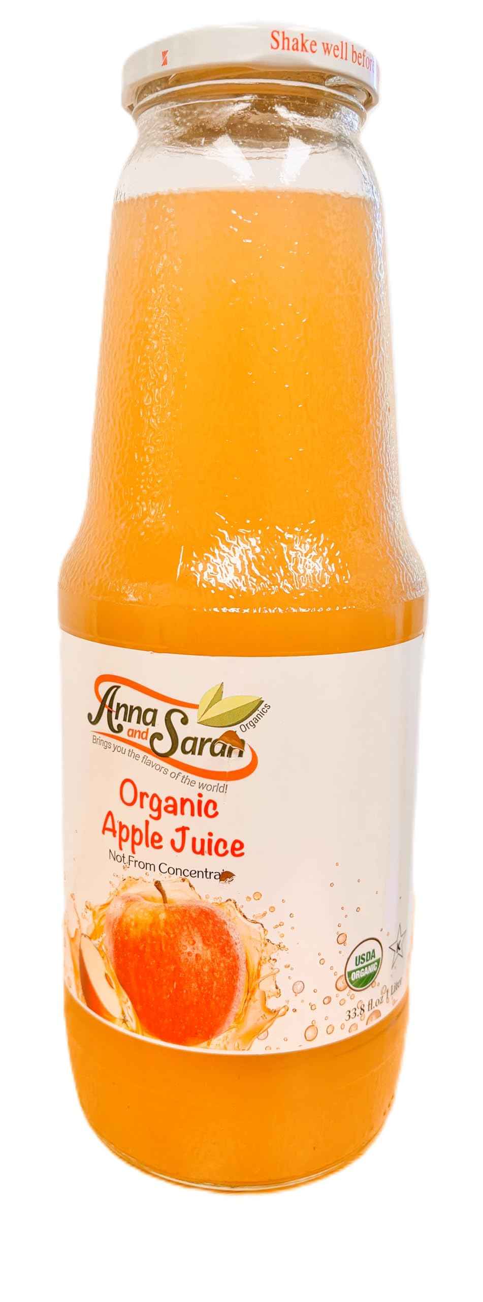 USDA Certified Organic Apple Juice - No Sugar Added | Anna and Sarah