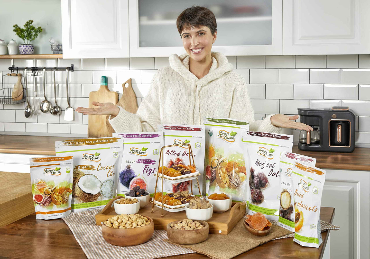 Anna and Sarah Unsulphured Crystallized Ginger Chunks in Resealable Ba