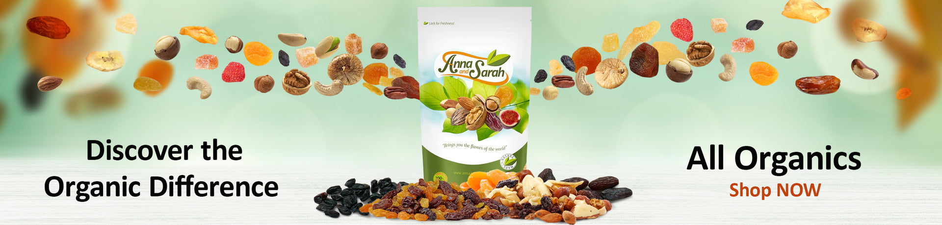 Organic Healthy Nutritious Nuts and Dried Fruits | Anna and Sarah