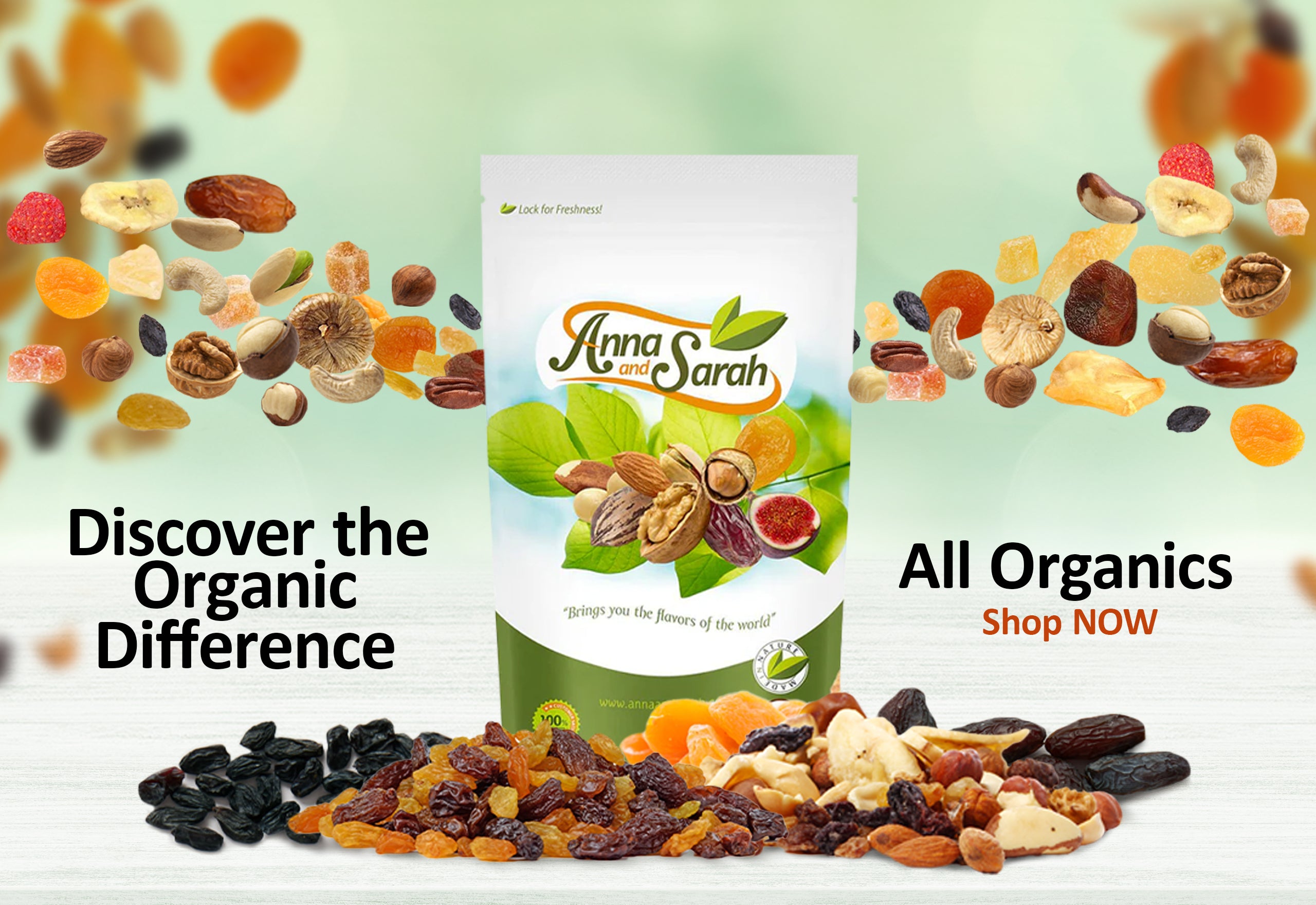 Organic Healthy Nutritious Nuts and Dried Fruits | Anna and Sarah